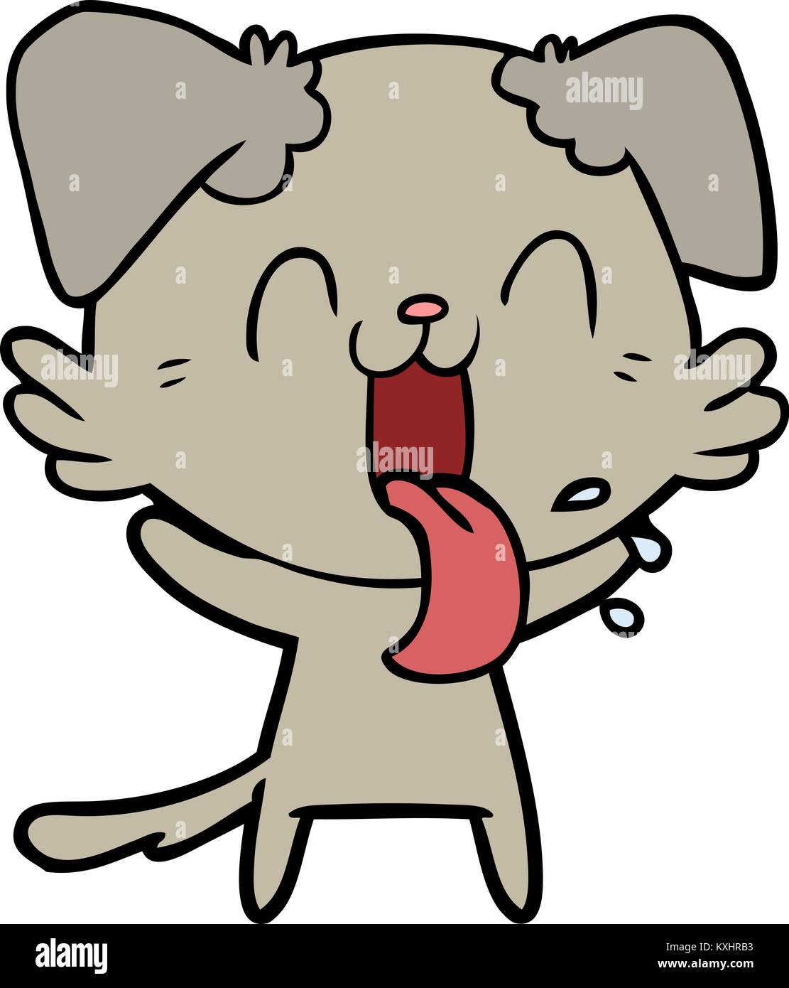 cartoon panting dog Stock Vector Image & Art - Alamy