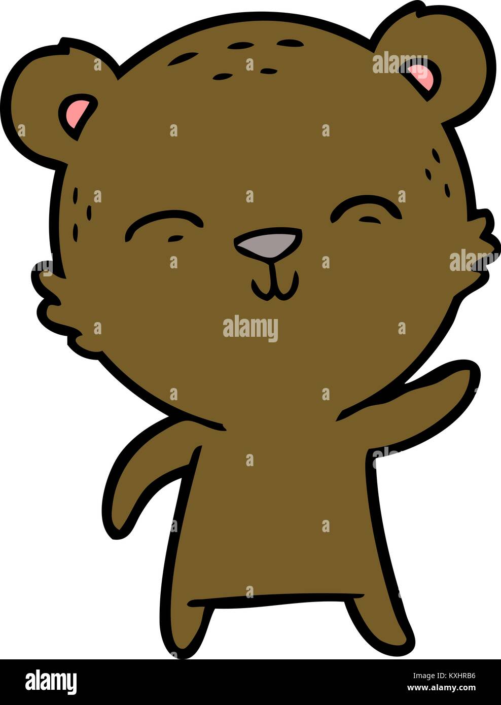 happy cartoon bear Stock Vector Image & Art - Alamy