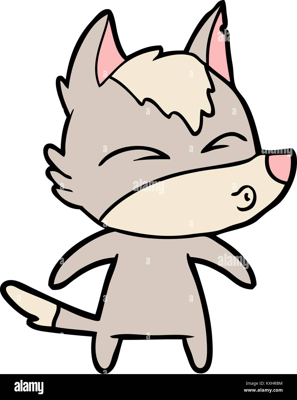 cartoon wolf whistling Stock Vector Image & Art - Alamy