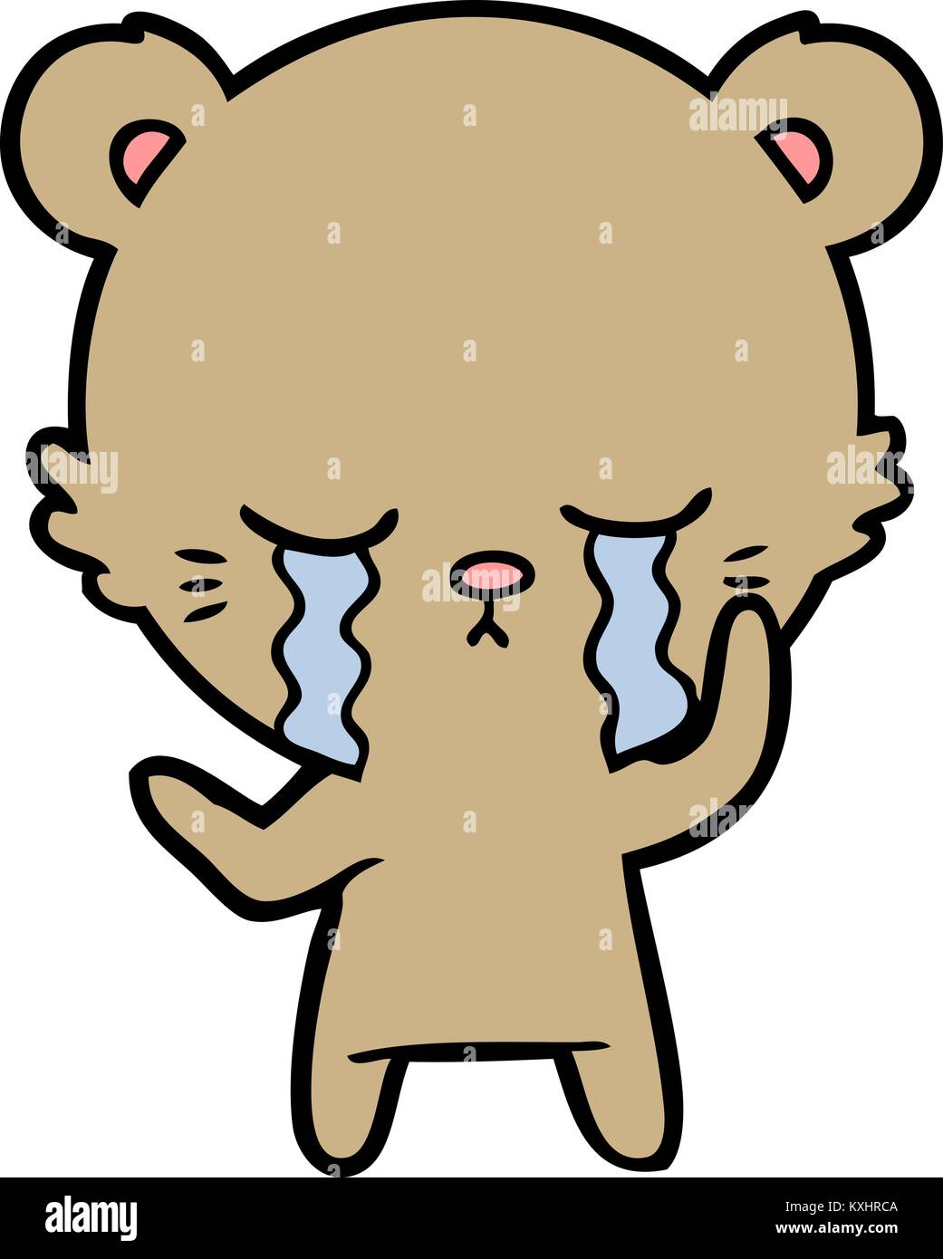 crying cartoon bear Stock Vector Image & Art - Alamy