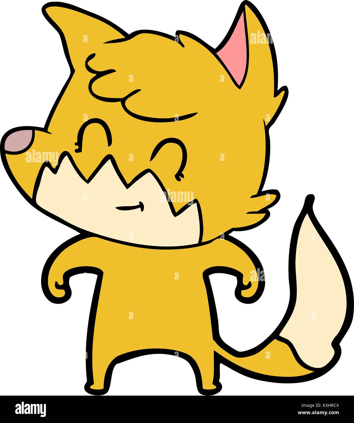 cartoon friendly fox Stock Vector Image & Art - Alamy