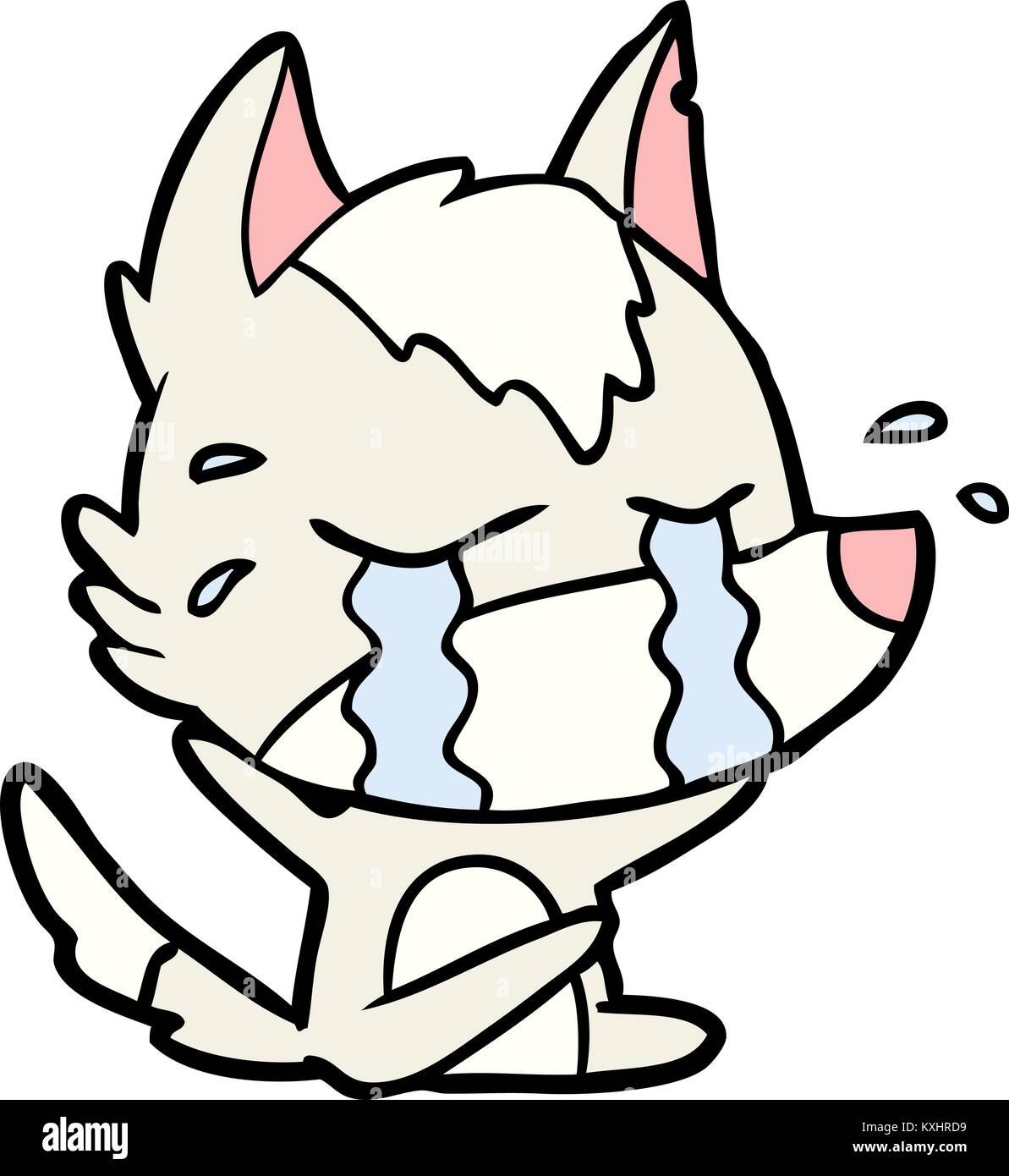 cartoon crying wolf Stock Vector Image & Art - Alamy