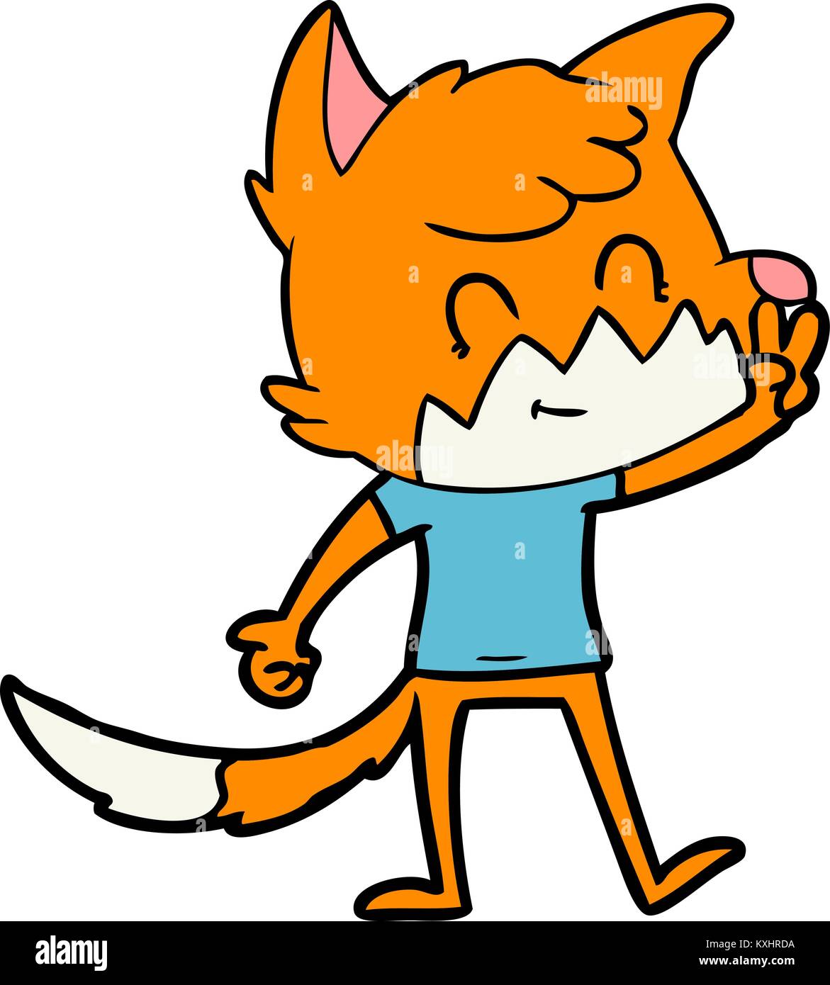 cartoon friendly fox Stock Vector Image & Art - Alamy