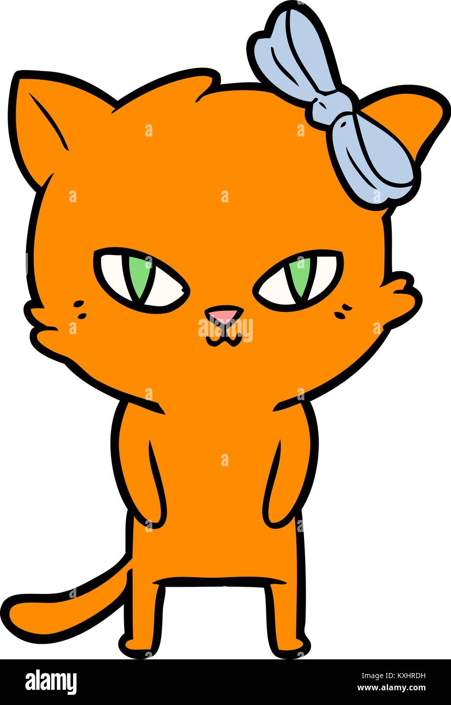 cute cartoon cat Stock Vector Image & Art - Alamy