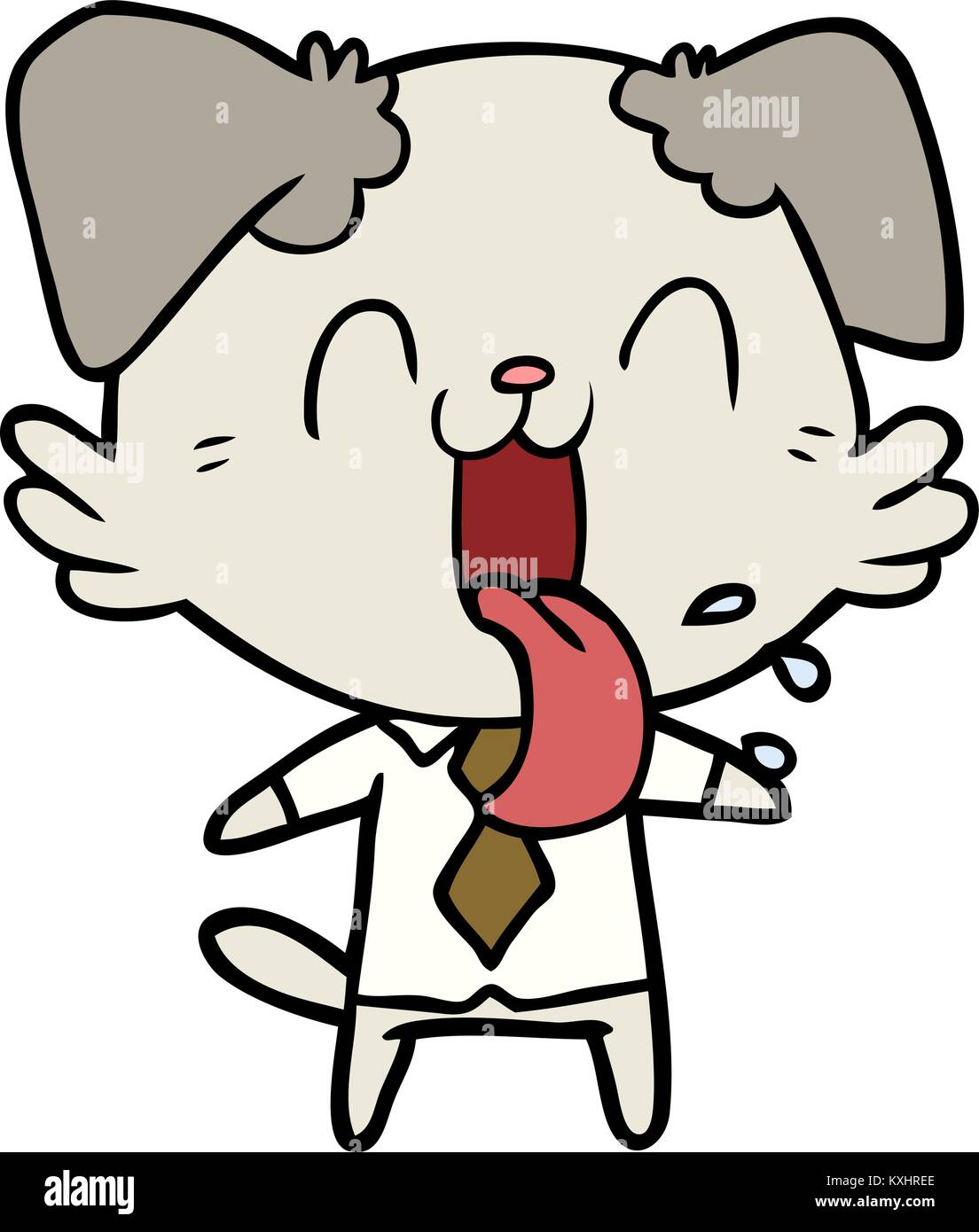 cartoon panting dog Stock Vector Image & Art - Alamy