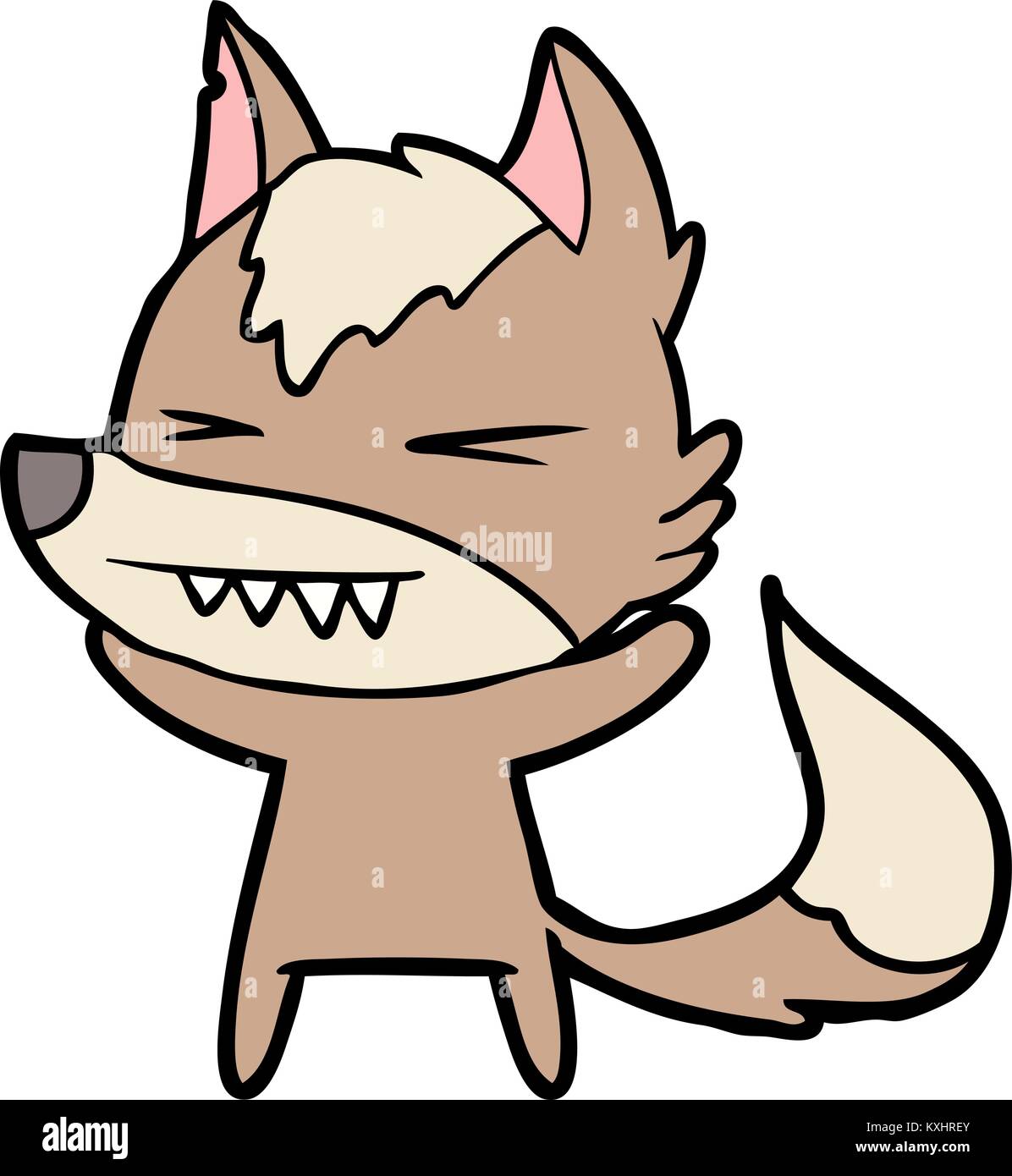 angry wolf cartoon Stock Vector Image & Art - Alamy