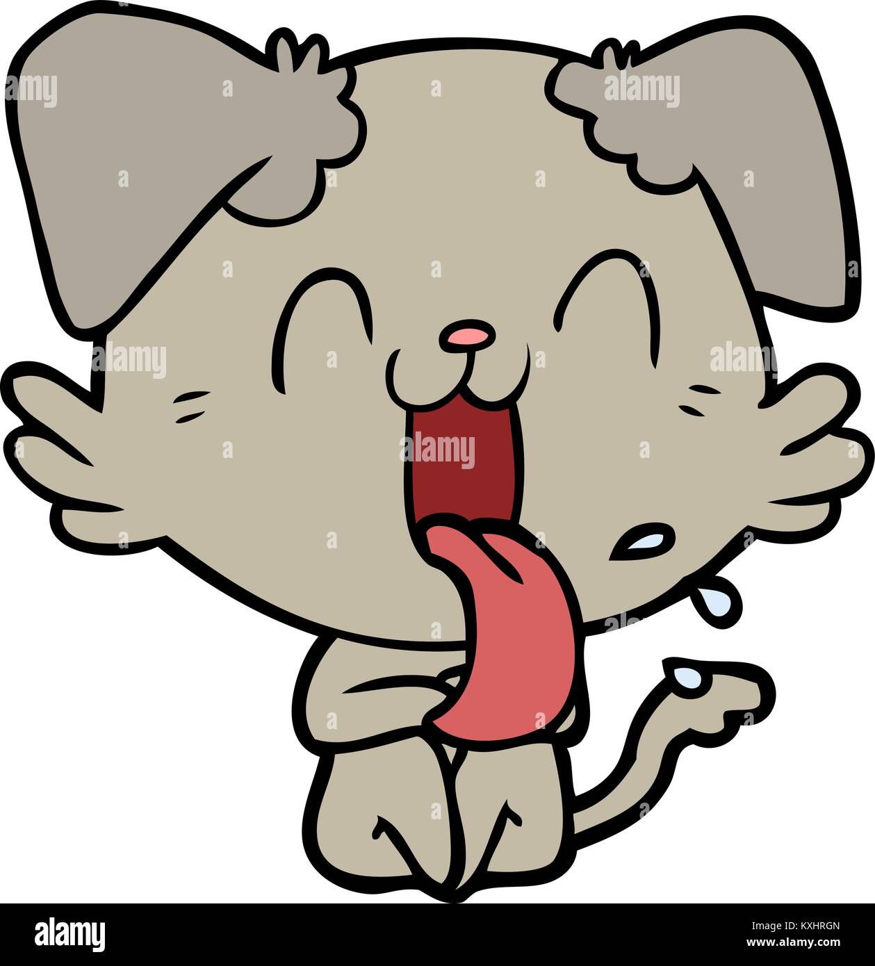 cartoon panting dog Stock Vector Image & Art - Alamy