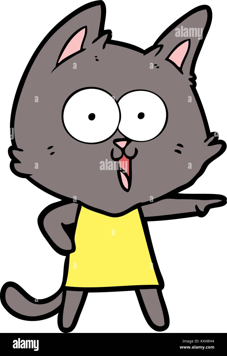 funny cartoon cat Stock Vector Image & Art - Alamy