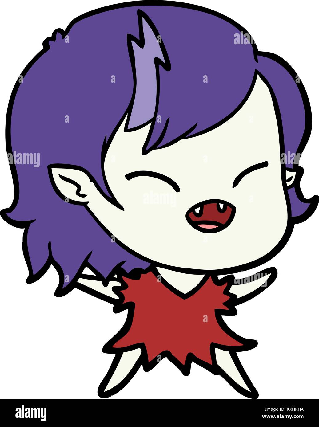 cartoon laughing vampire girl Stock Vector Image & Art - Alamy