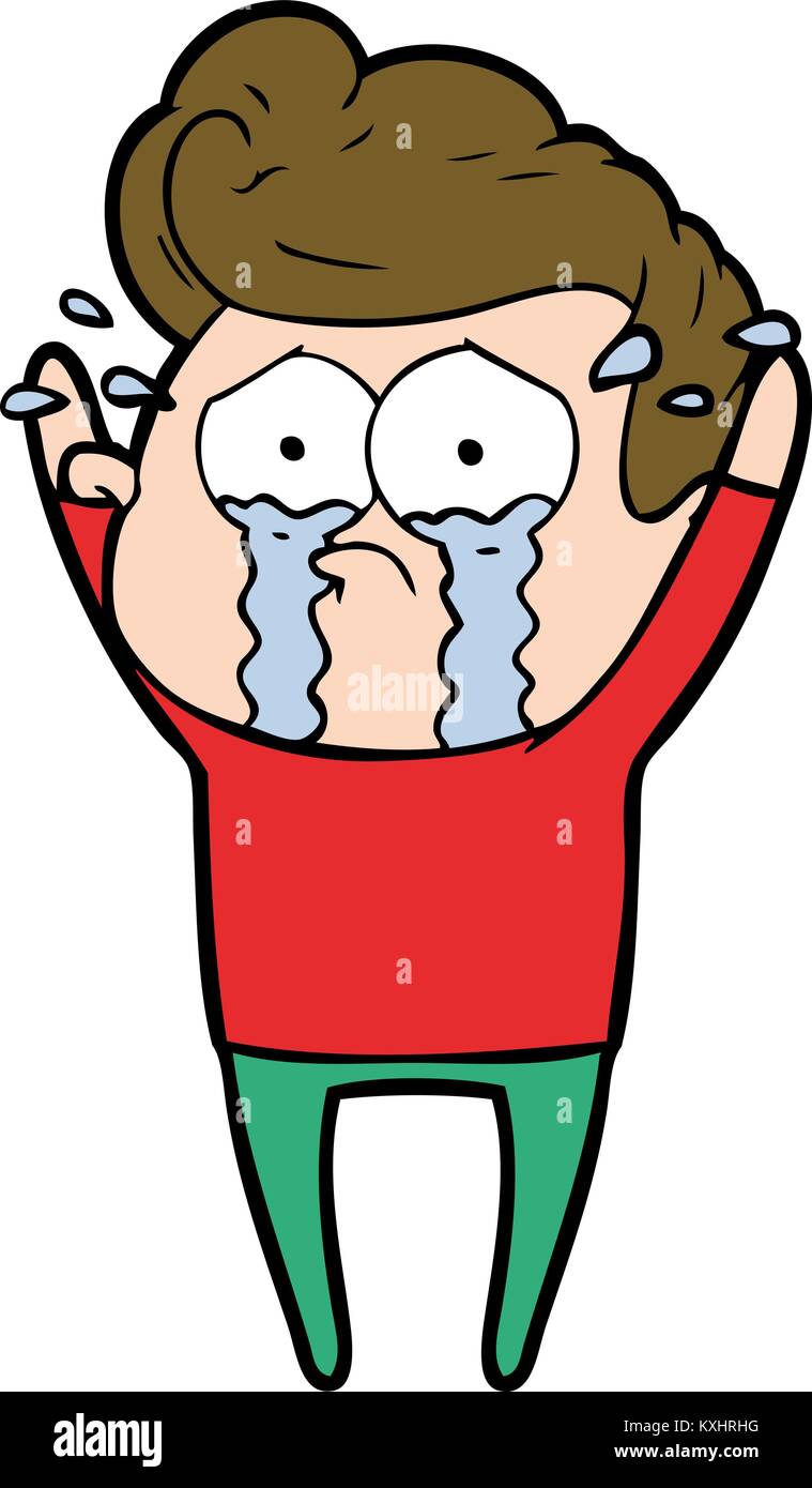 cartoon crying man Stock Vector Image & Art - Alamy