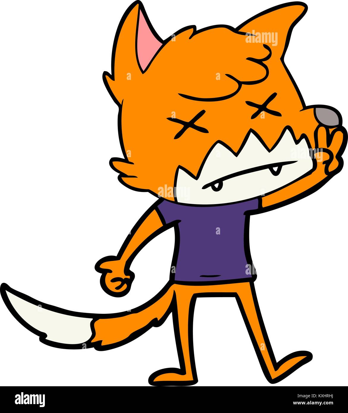 cartoon dead fox Stock Vector Image & Art - Alamy