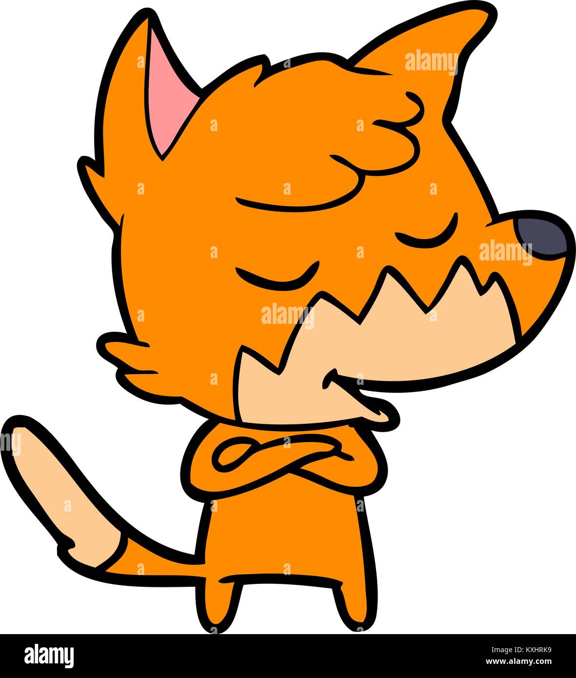 friendly cartoon fox Stock Vector Image & Art - Alamy