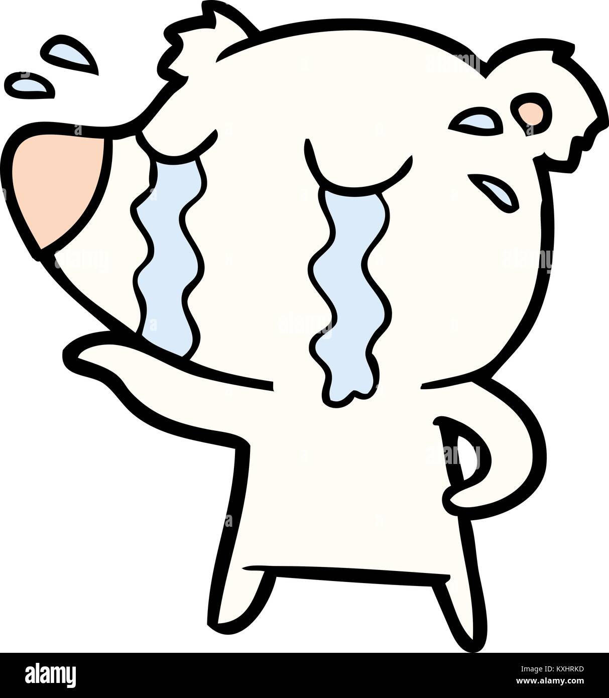 cartoon crying polar bear Stock Vector Image & Art - Alamy