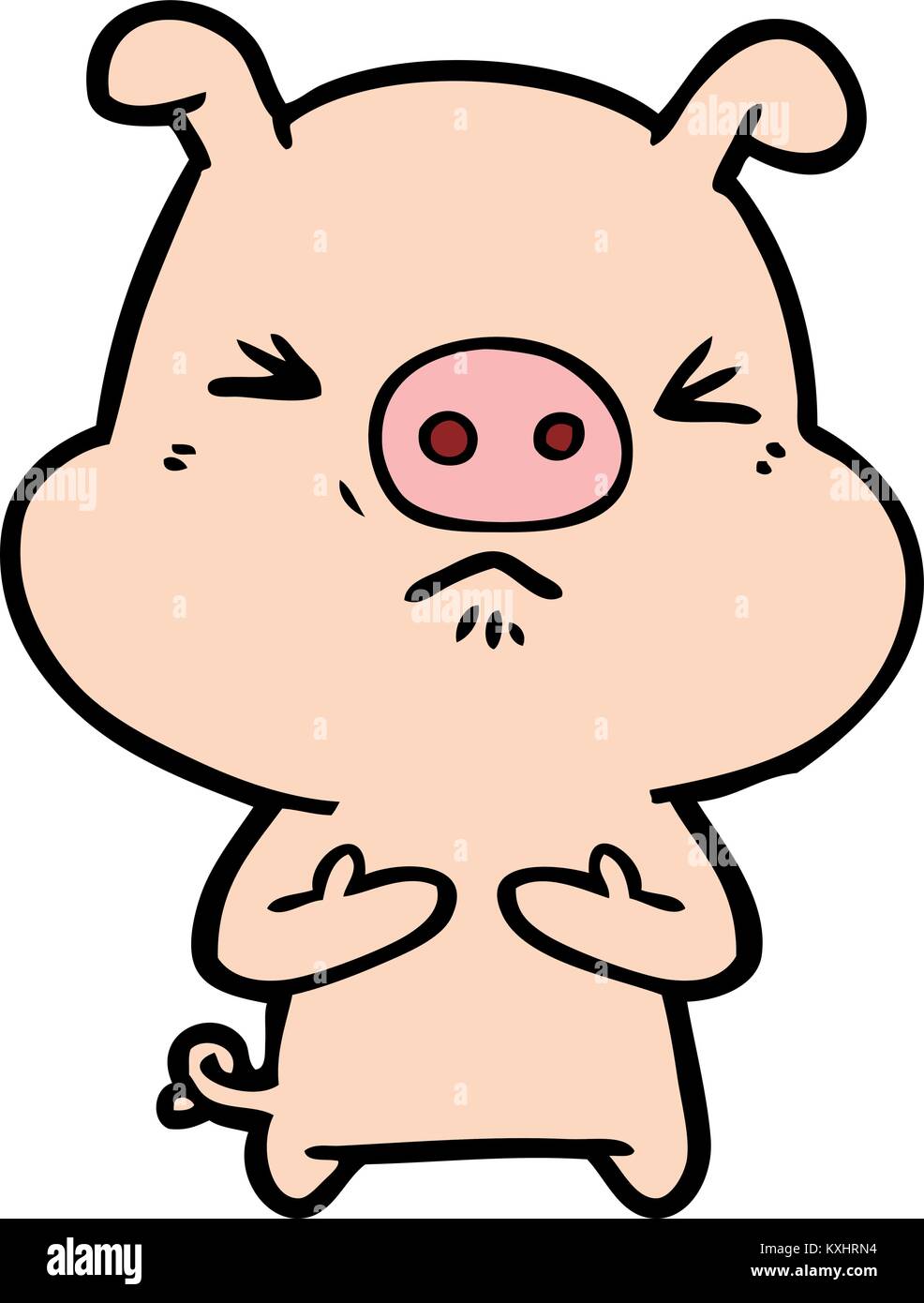 cartoon angry pig Stock Vector Image & Art - Alamy