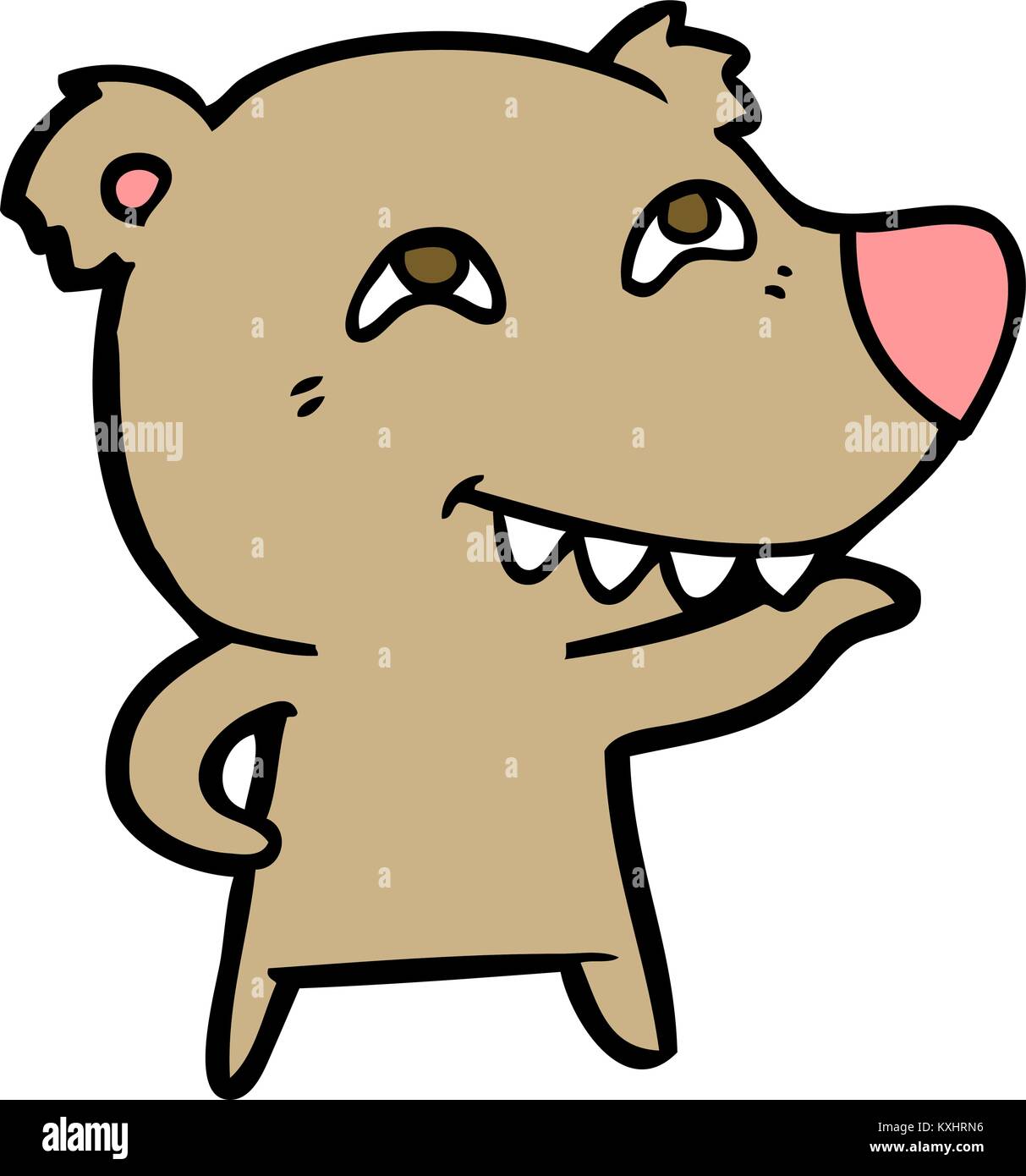 cartoon bear showing teeth Stock Vector Image & Art - Alamy