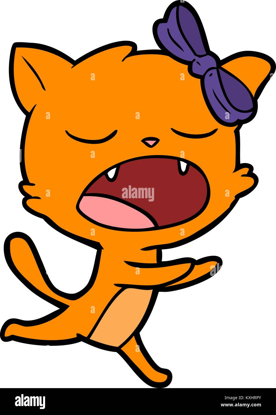 cartoon yawning cat Stock Vector Image & Art - Alamy