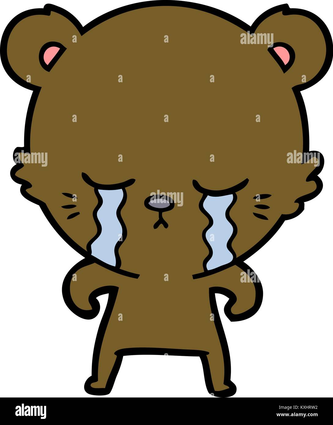 crying cartoon bear Stock Vector Image & Art - Alamy
