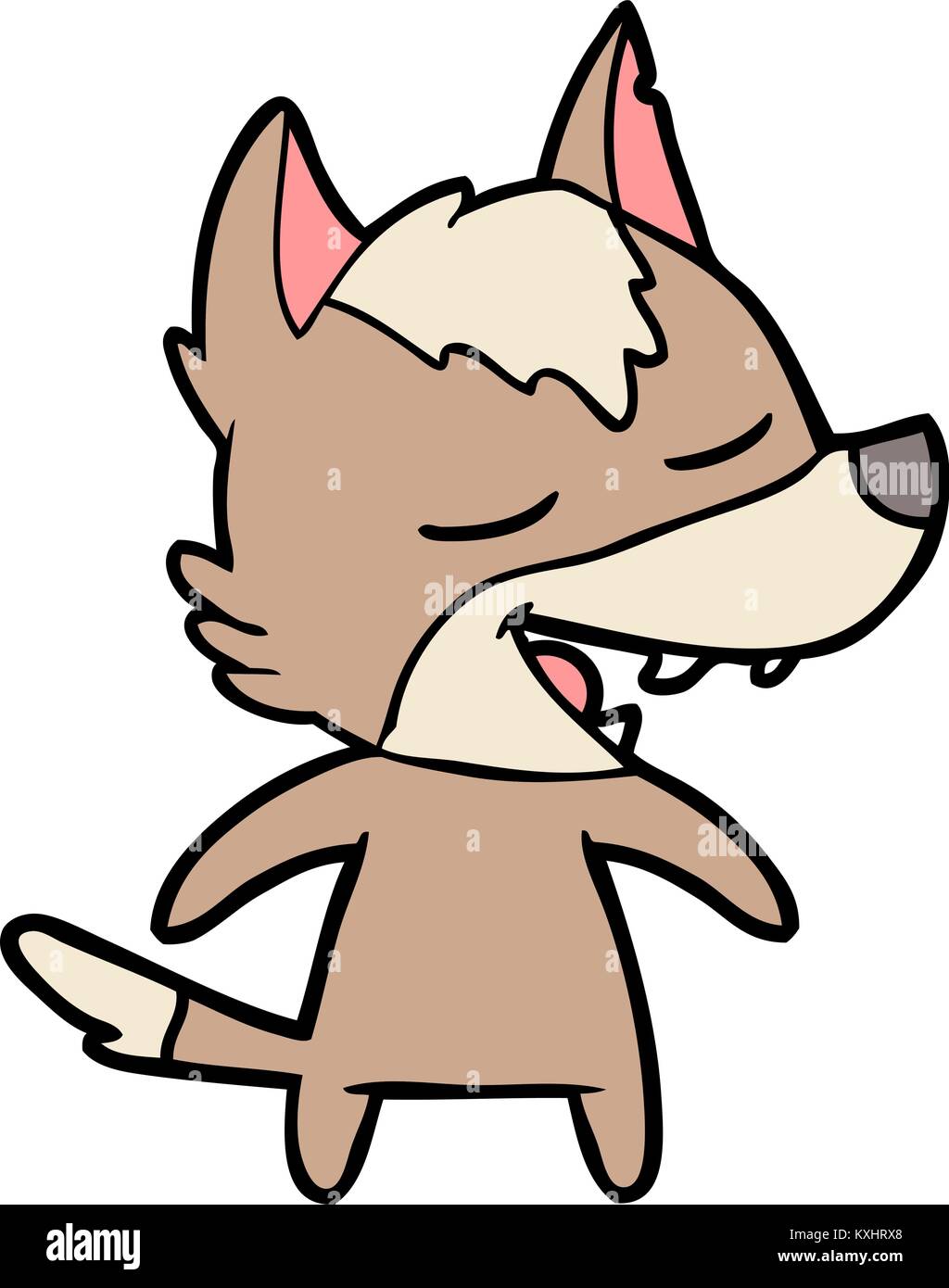 cartoon wolf laughing Stock Vector Image & Art - Alamy