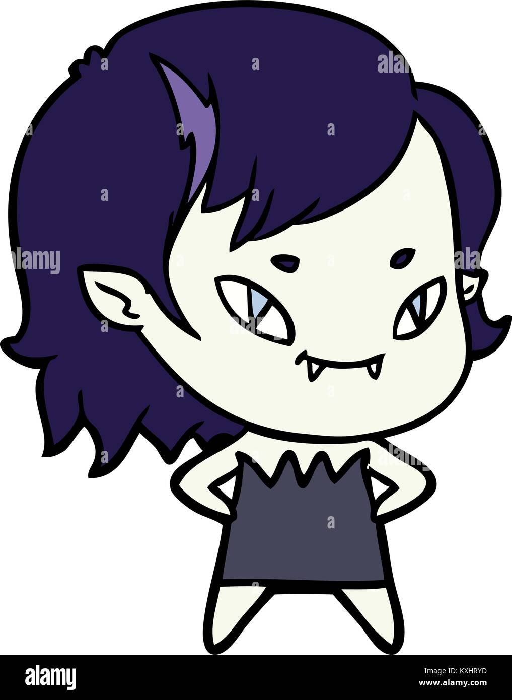 cartoon friendly vampire girl Stock Vector Image & Art - Alamy