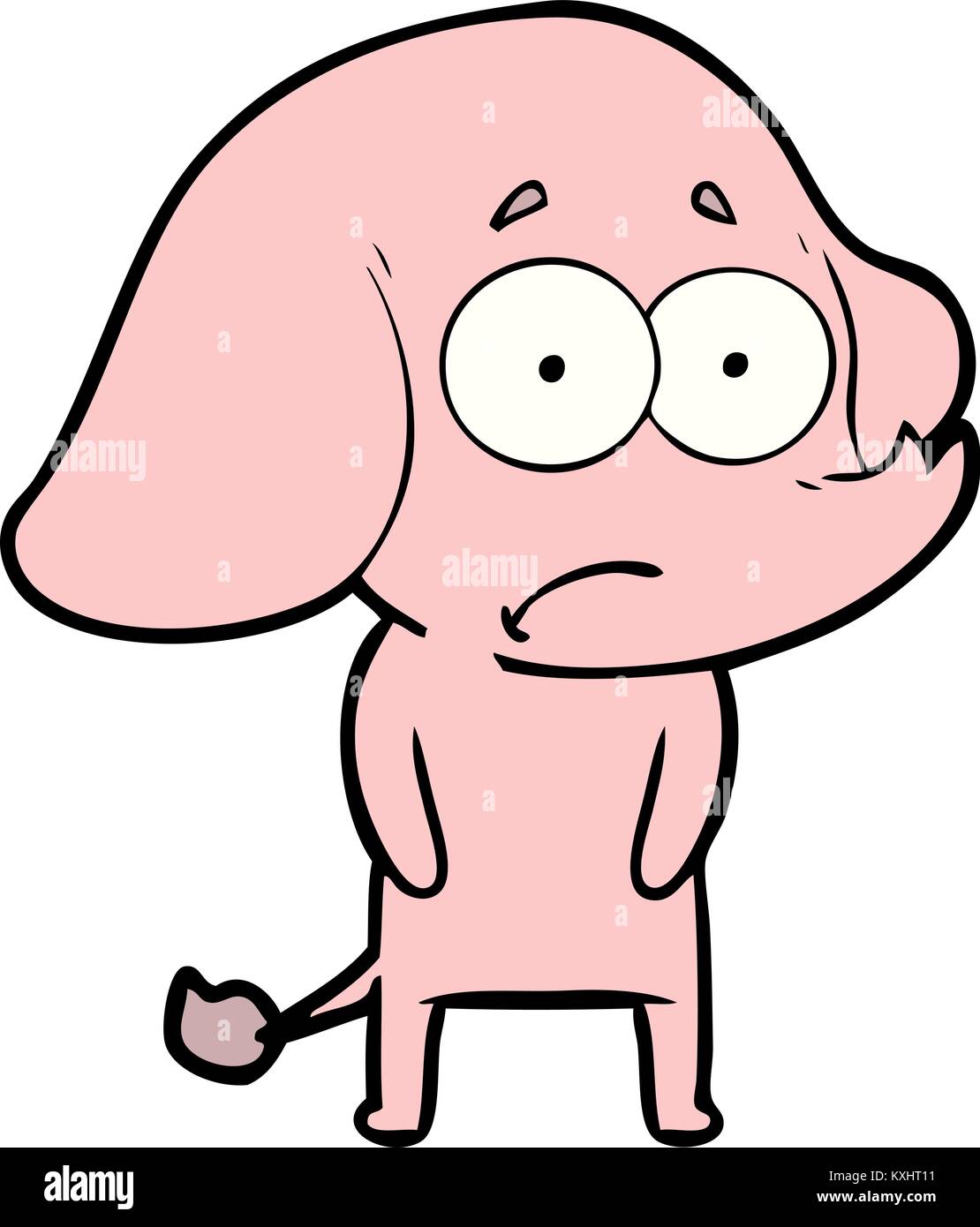 cartoon unsure elephant Stock Vector Image & Art - Alamy