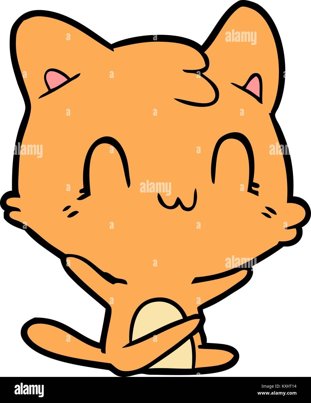 cartoon happy cat Stock Vector Image & Art - Alamy