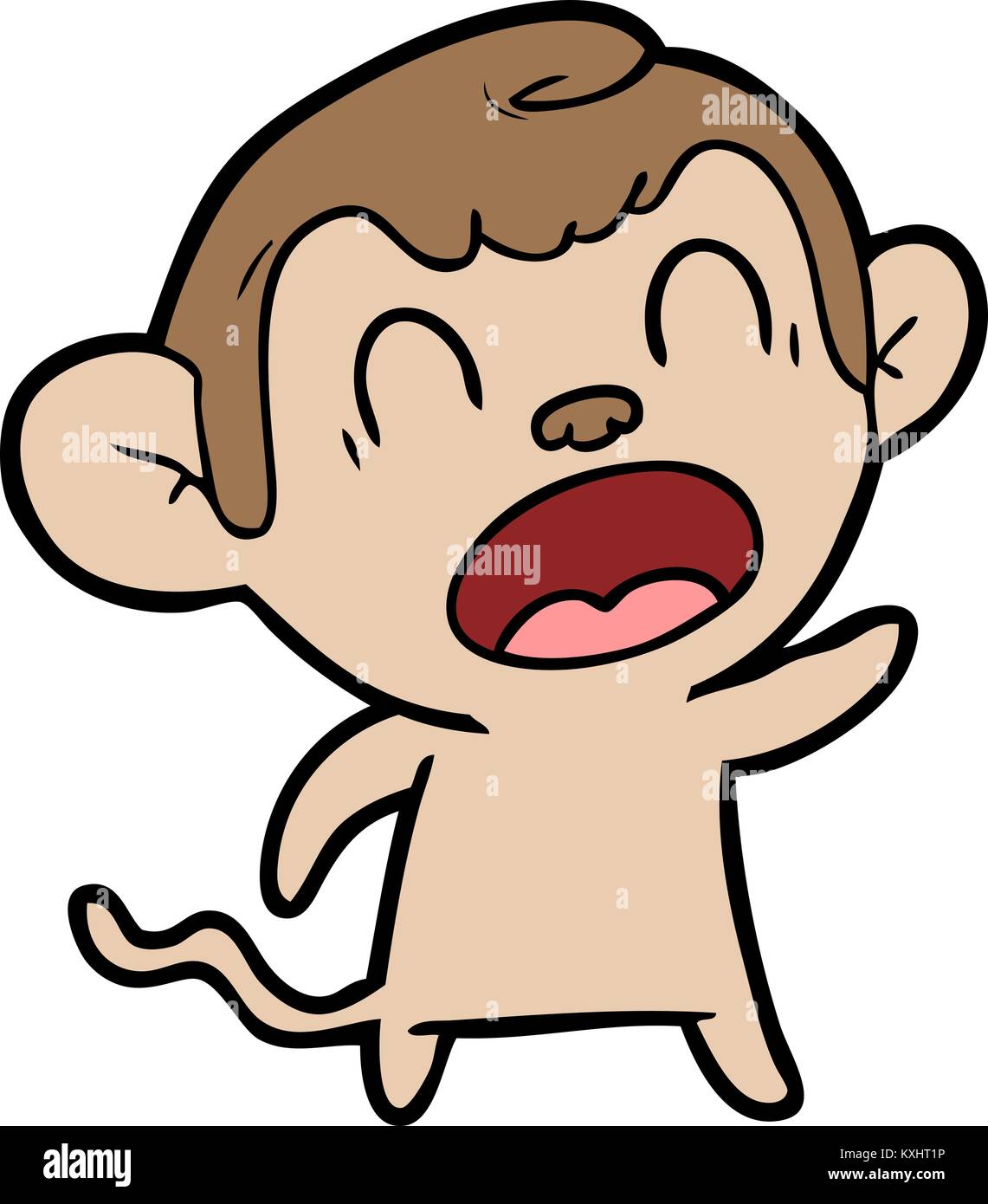 shouting cartoon monkey Stock Vector Image & Art - Alamy