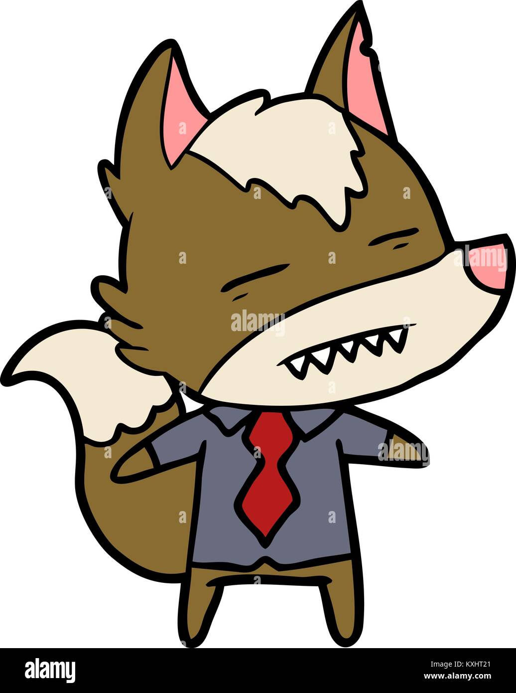 cartoon office wolf showing teeth Stock Vector Image & Art - Alamy