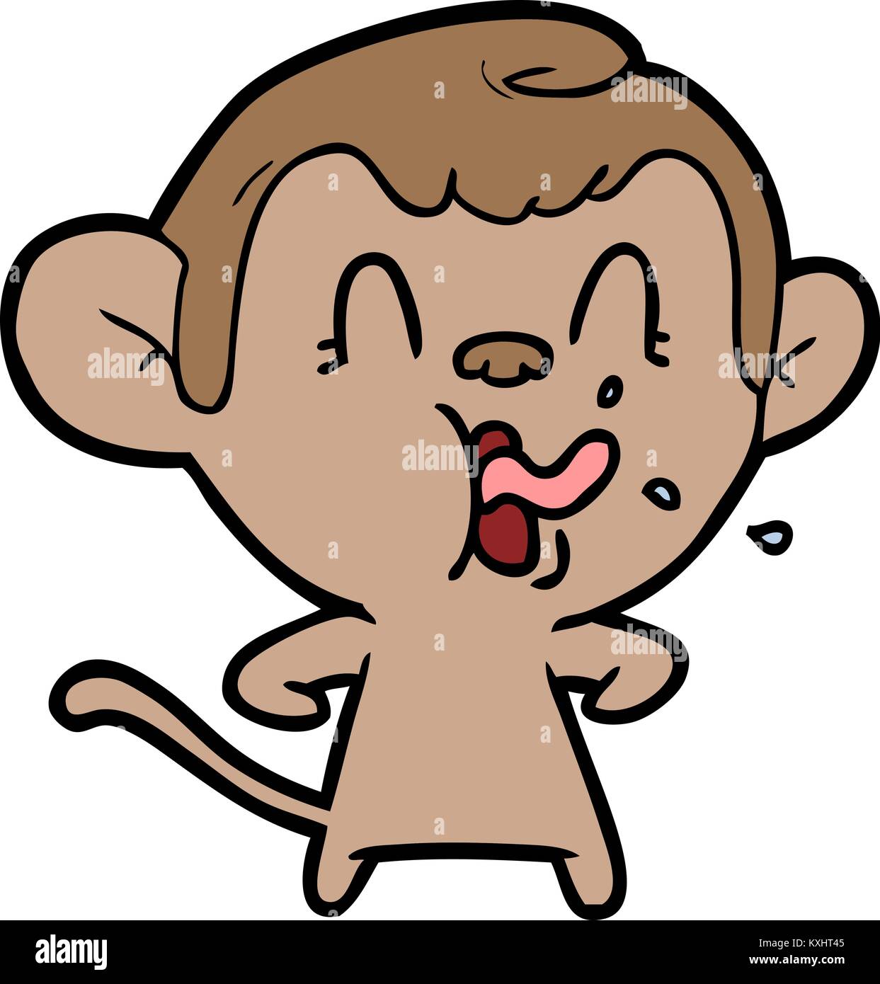 crazy cartoon monkey Stock Vector Image & Art - Alamy