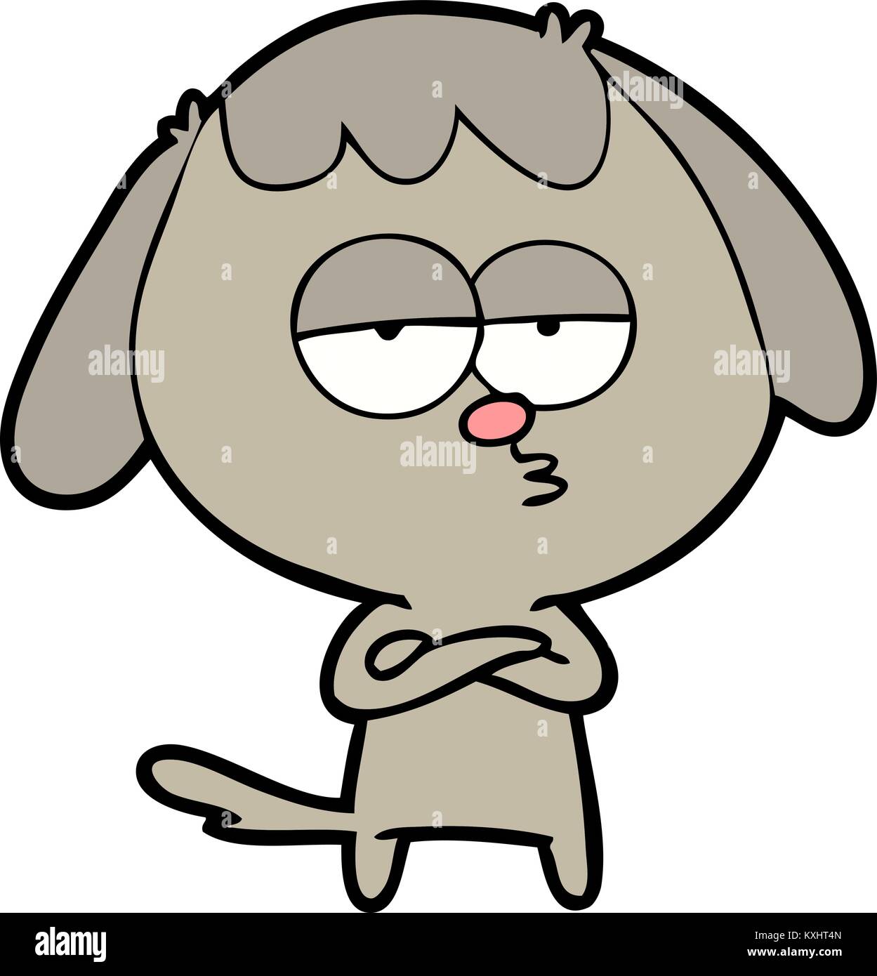 cartoon bored dog Stock Vector Image & Art - Alamy