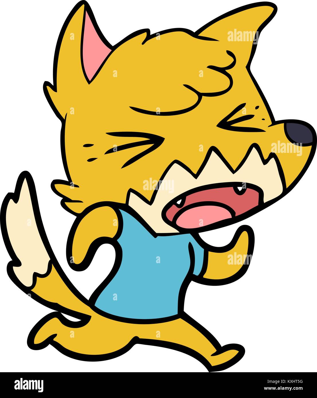 angry cartoon fox running Stock Vector Image & Art - Alamy