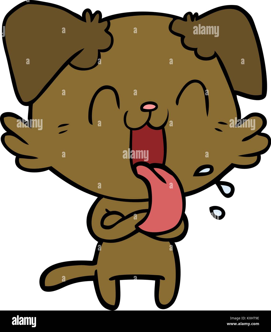 cartoon panting dog Stock Vector Image & Art - Alamy