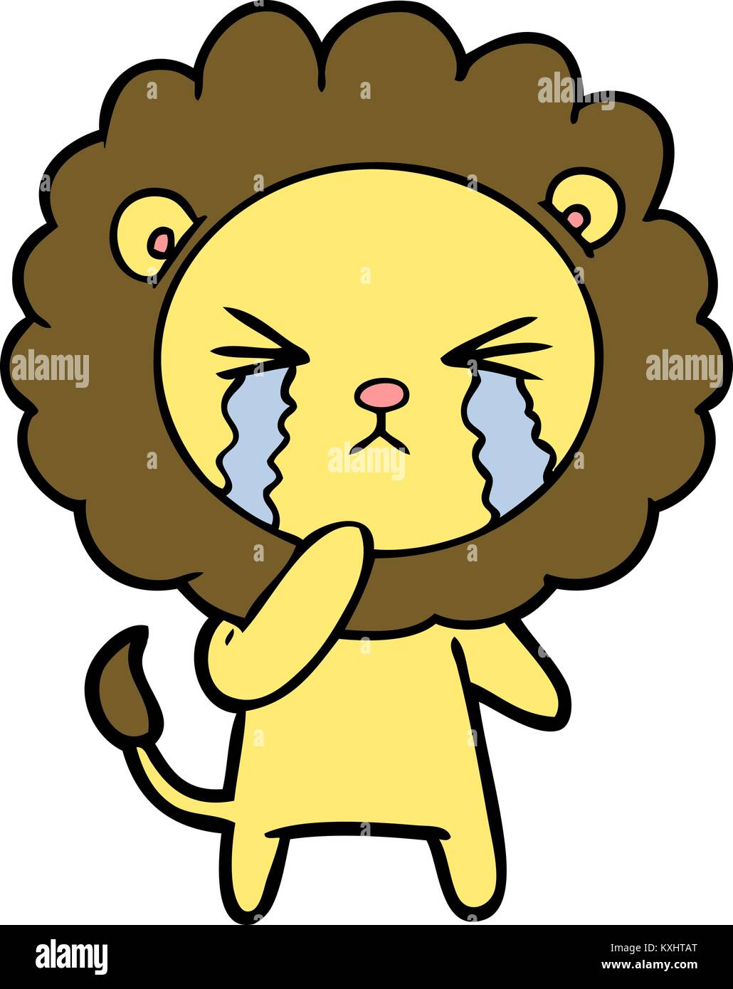 cartoon crying lion Stock Vector Image & Art - Alamy