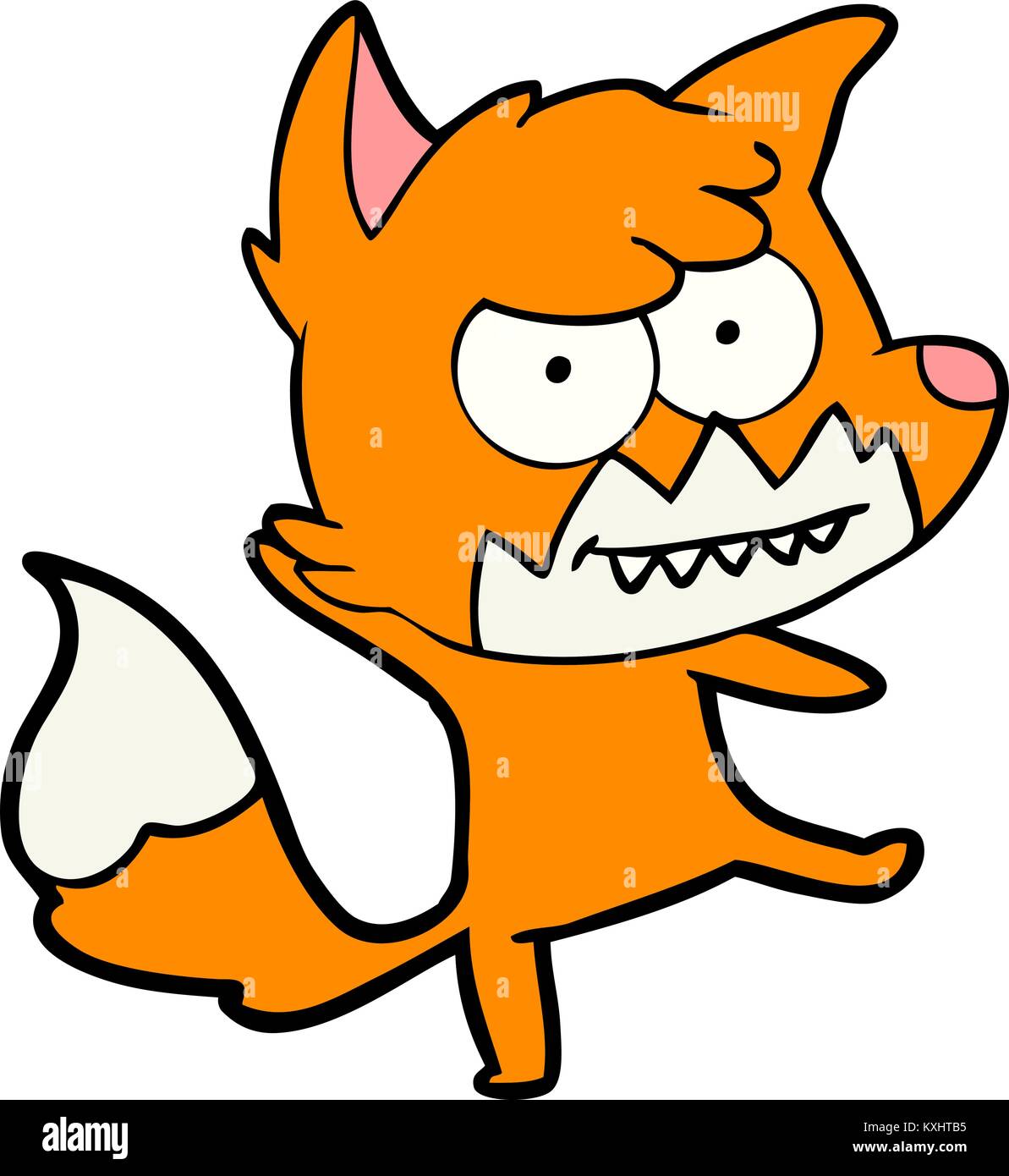 cartoon grinning fox Stock Vector Image & Art - Alamy