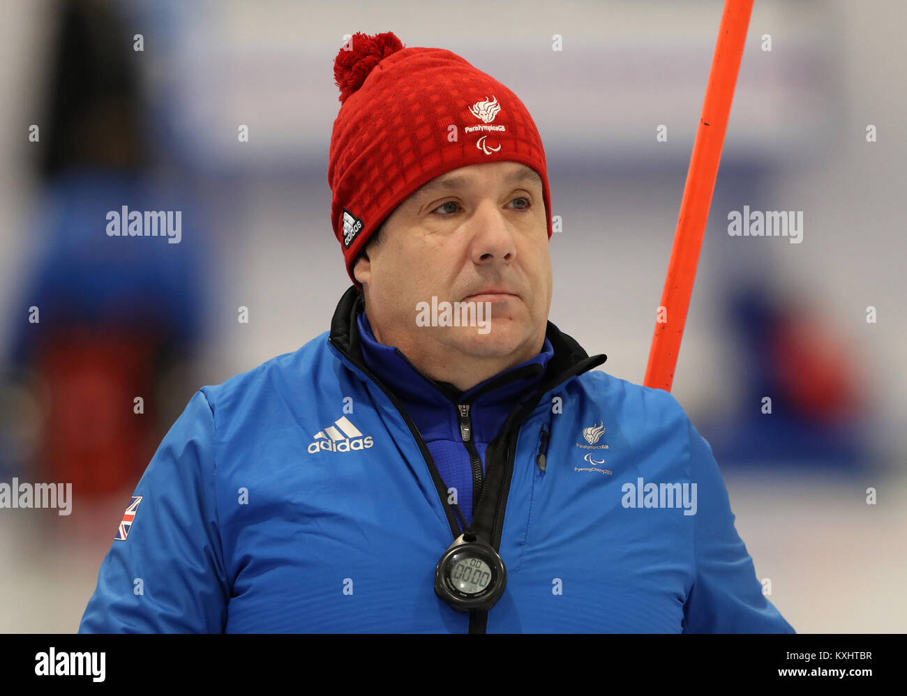 Great Britain's Curler Robert McPherson whilst practicing during the ...