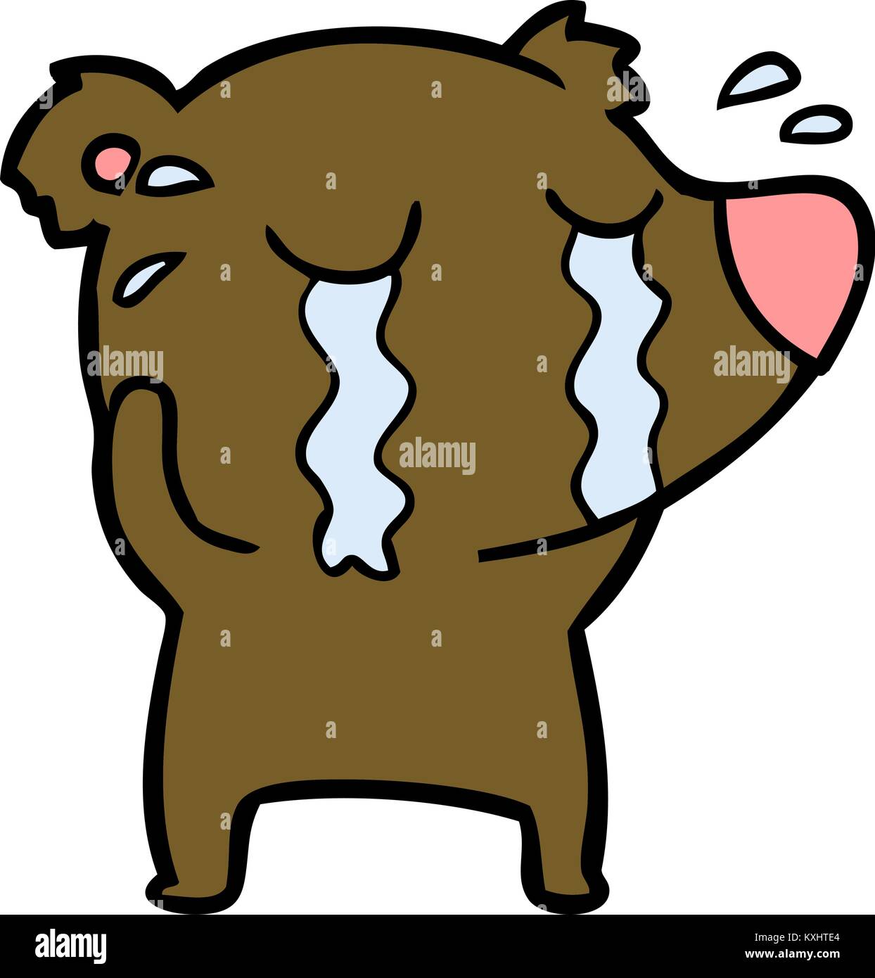 cartoon crying bear Stock Vector Image & Art - Alamy