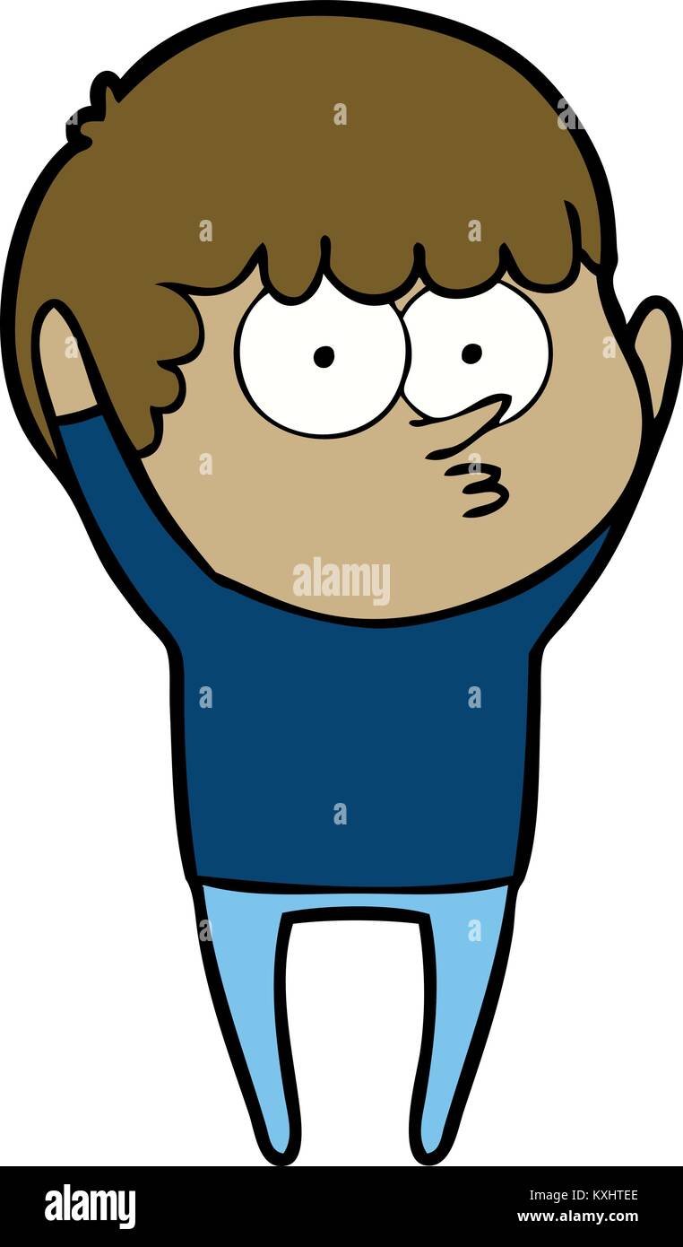 cartoon curious boy Stock Vector Image & Art - Alamy