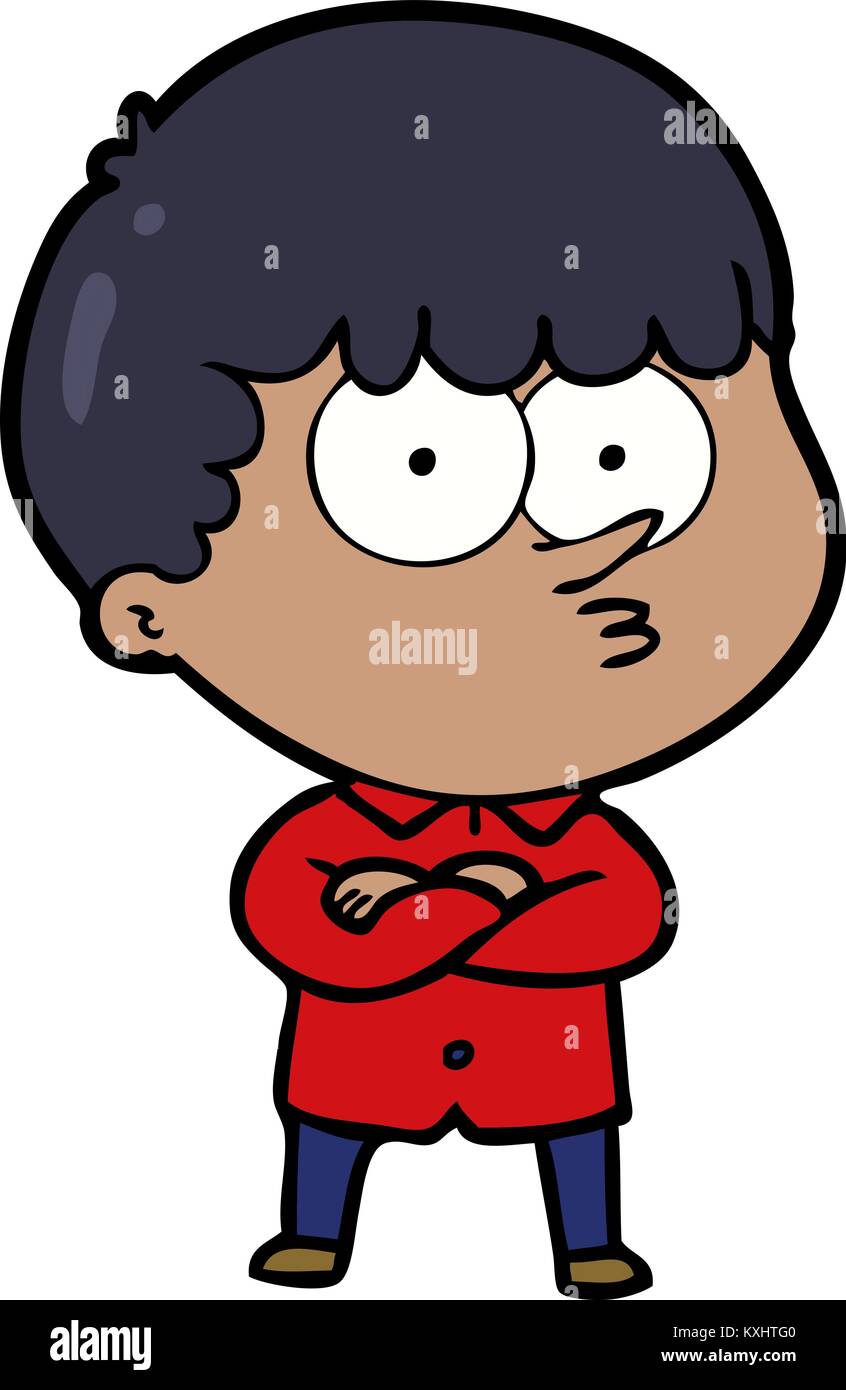 cartoon curious boy Stock Vector Image & Art - Alamy