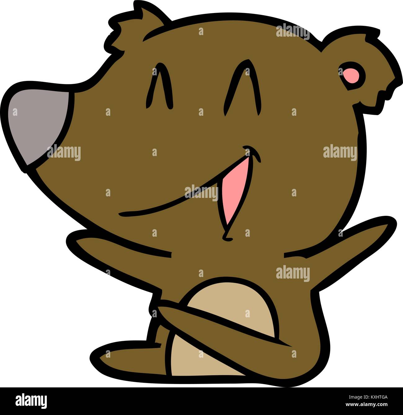 laughing bear cartoon Stock Vector Image & Art - Alamy