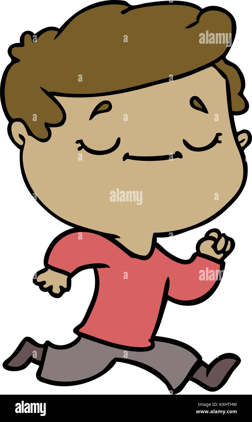cartoon peaceful man running Stock Vector Image & Art - Alamy