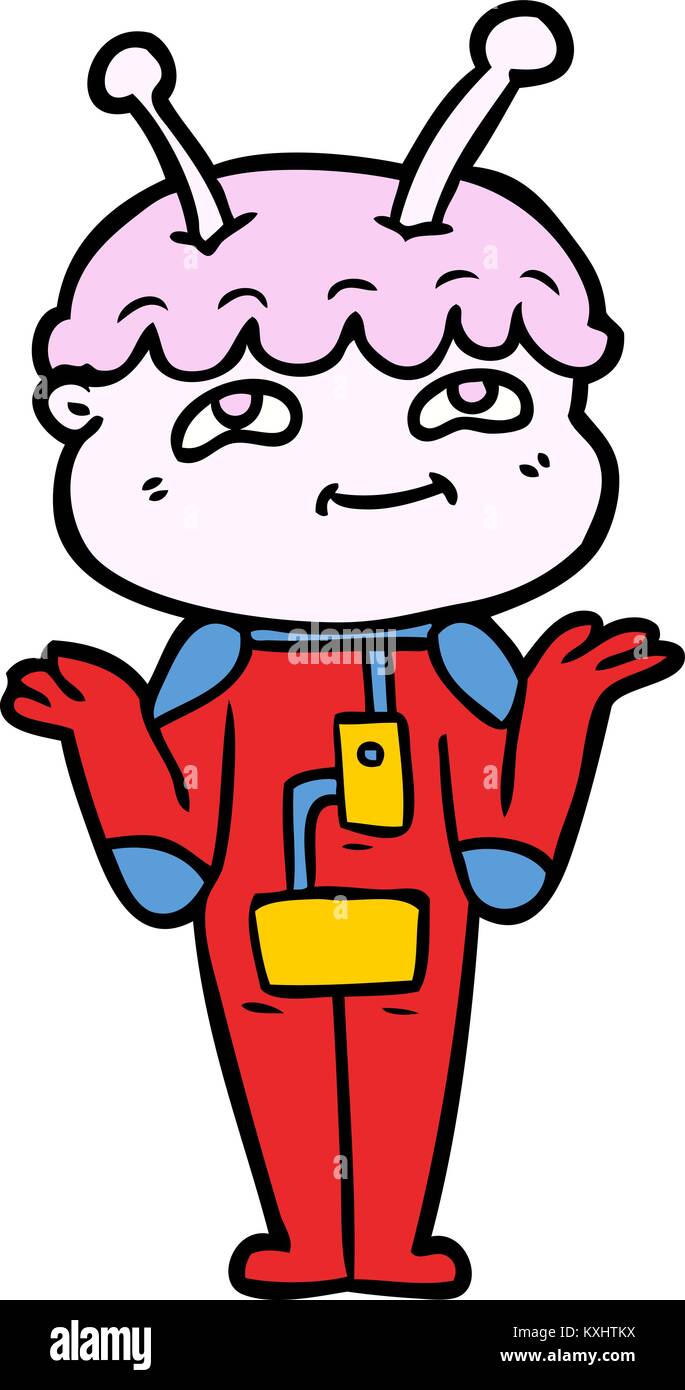 friendly cartoon spaceman Stock Vector Image & Art - Alamy