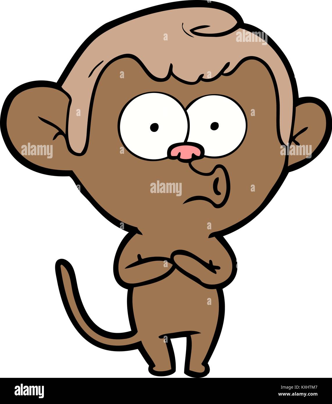 cartoon hooting monkey Stock Vector Image & Art - Alamy
