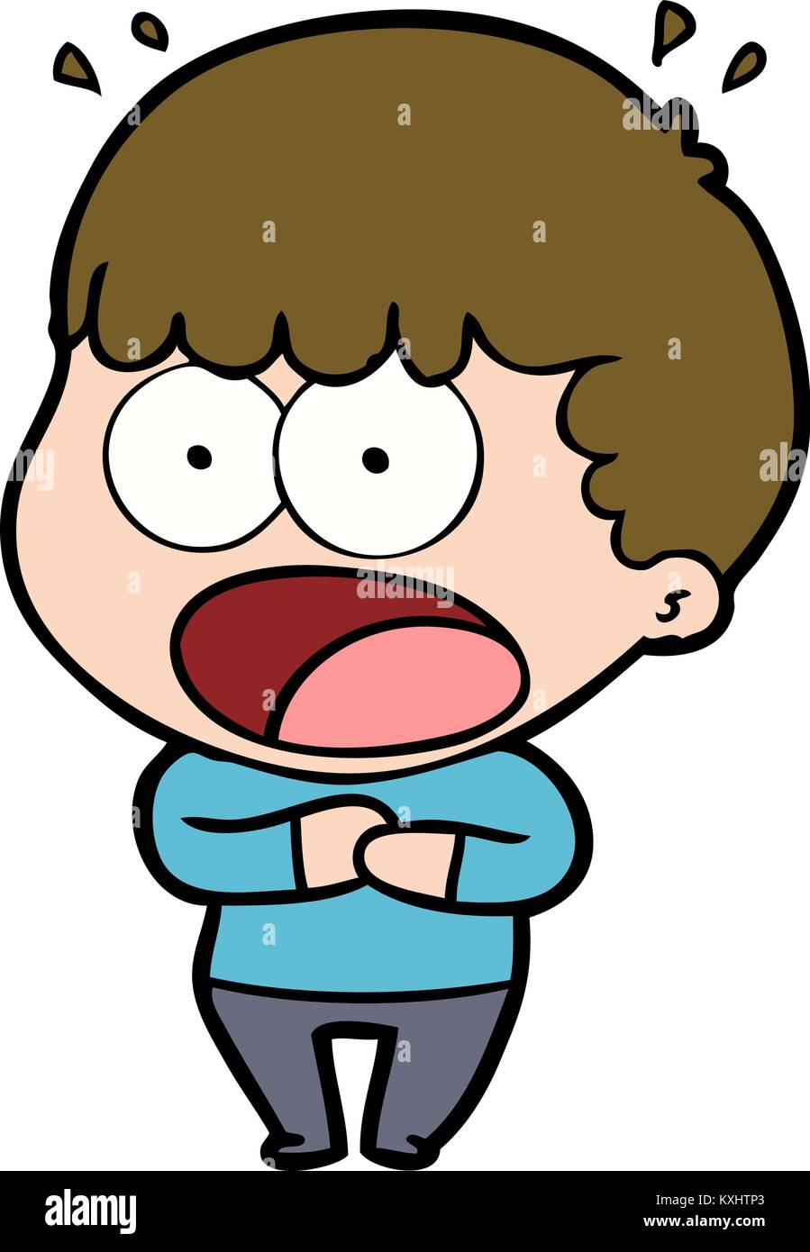 cartoon shocked man Stock Vector Image & Art - Alamy