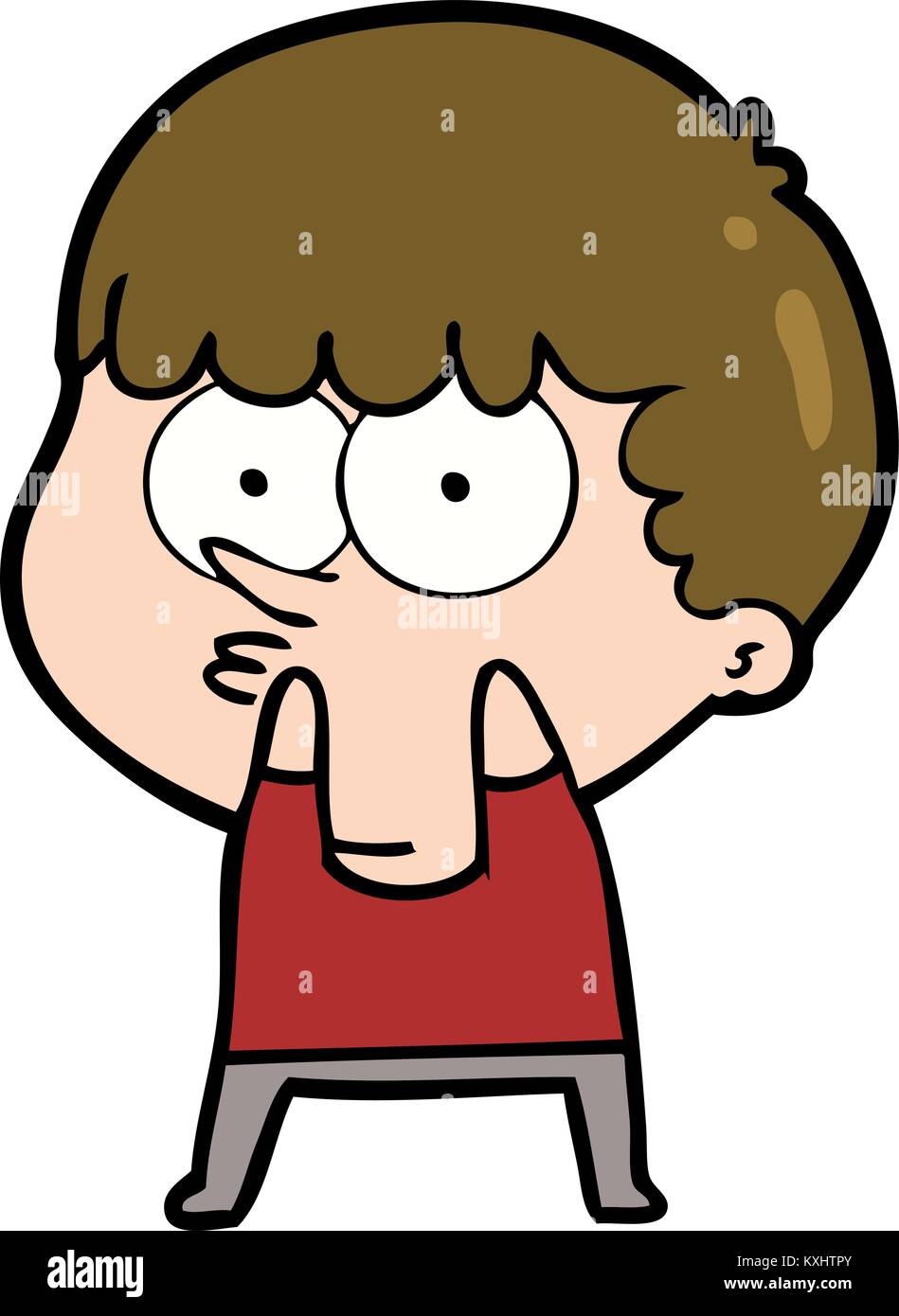 cartoon curious boy Stock Vector Image & Art - Alamy