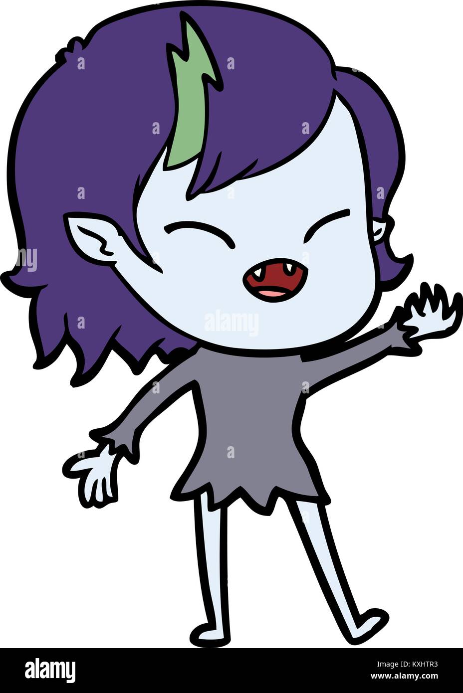cartoon laughing vampire girl Stock Vector Image & Art - Alamy