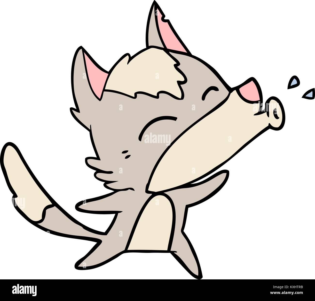 howling wolf cartoon Stock Vector Image & Art - Alamy