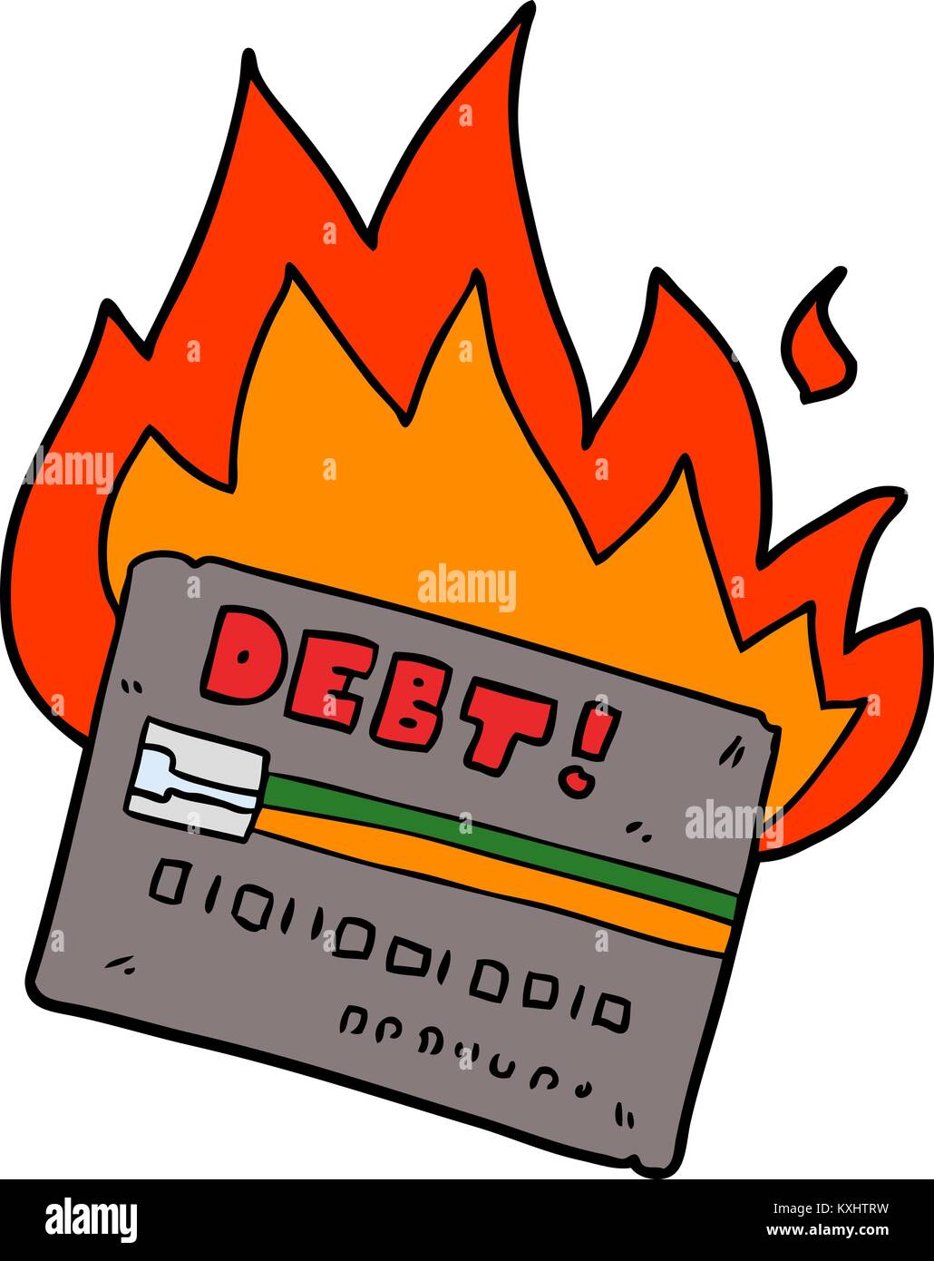 Burning credit card Stock Vector Images - Alamy