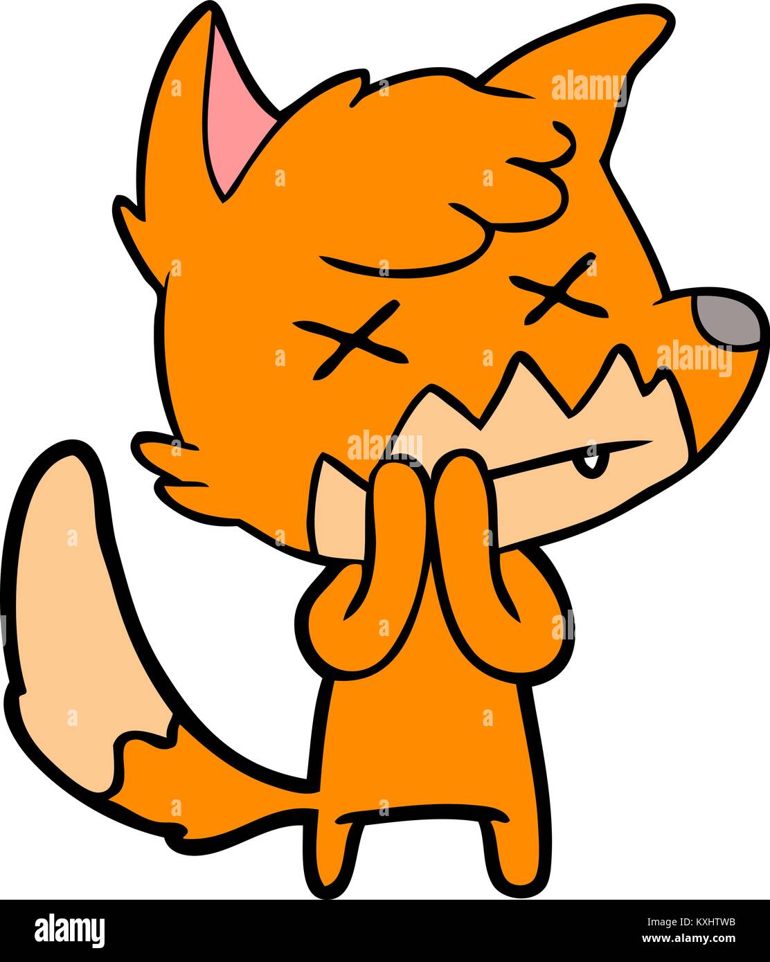 cartoon dead fox Stock Vector Image & Art - Alamy