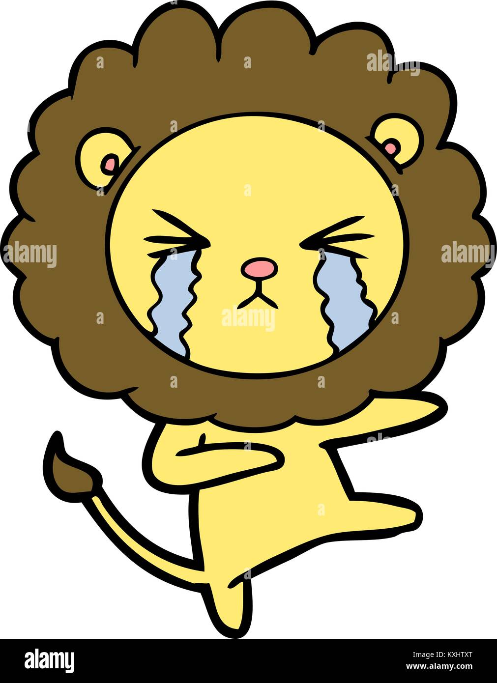 cartoon crying lion Stock Vector Image & Art - Alamy