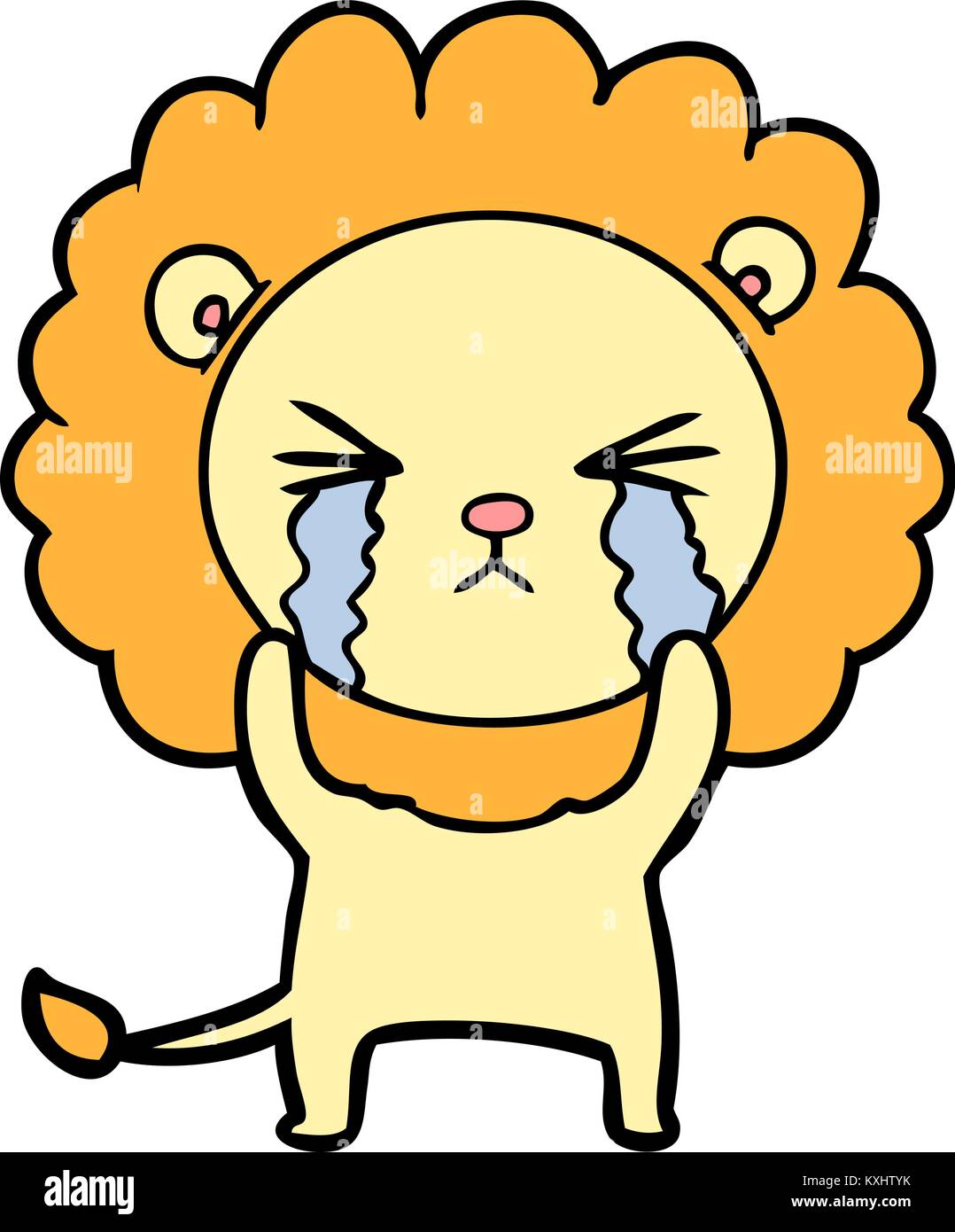 cartoon crying lion Stock Vector Image & Art - Alamy