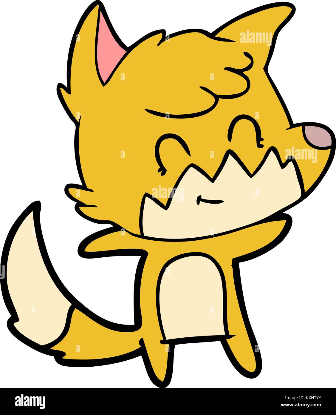 cartoon friendly fox Stock Vector Image & Art - Alamy